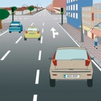 You are driving the gray vehicle. How must you act in response to the ...